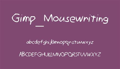 Gimp Mousewriting Free Font