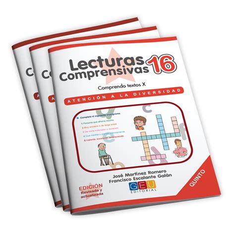 Paquete Lecturas Comprensivas 5º Primaria Letra script Editorial GEU