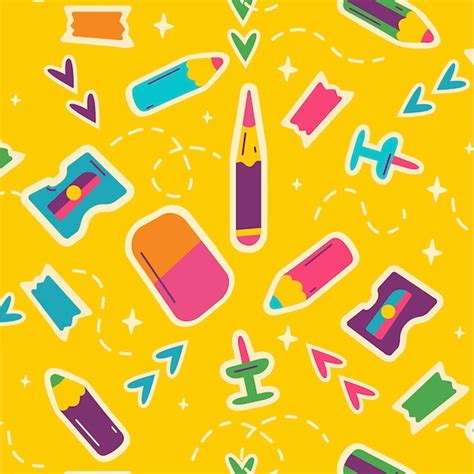 Free Vector Flat Pattern Design For Back To School Season