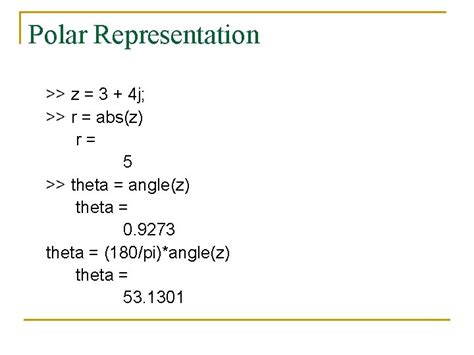 Matlab Trigonometry Complex Numbers And Array Operations Basic