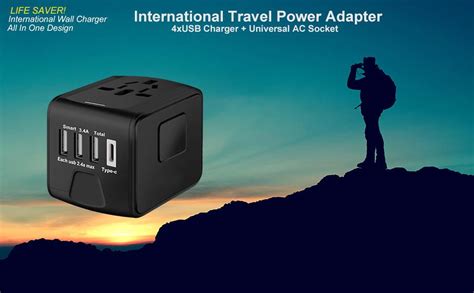 Saunorch Universal International Travel Power Adapter Whigh Speed 24a