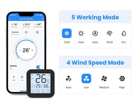 Wifi Ir Термостат за Климатик Tuya със Сензорен Екран Smartarena Bg Смарт Технологии за Умен Дом