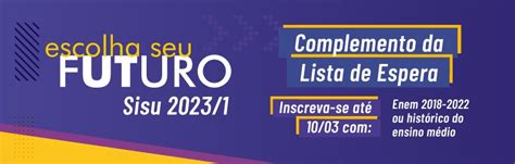 Banner Complemento Da Lista De Espera Sisu 20231