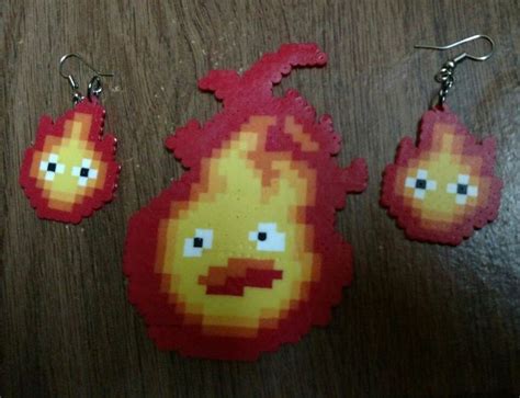 Calcifer From Howls Moving Castle Perler Bead Art Christmas Perler