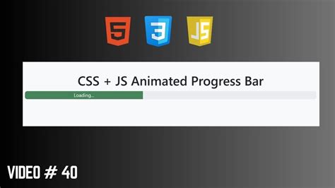 Create An Animated Progress Bar Using Html Css And Javascript Step By