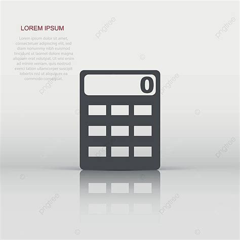 Flatstyle Calculator Icon Featuring A Pictogram Illustration For