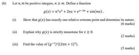 Solved B Let N M Be Positive Integers N M Define A Chegg Com