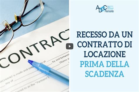 Come Recedere Da Un CONTRATTO DI LOCAZIONE Prima Della Scadenza ADOC