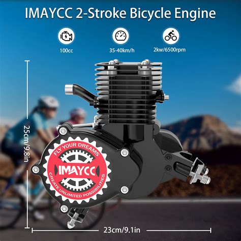Imaycc Bike Motor Kit 100cc Motorized Bike Kit 2 Stroke Gas Bicycle Engine