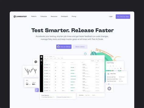 Test At Scale Homepage By Lambdatest By Flux For Lambdatest On Dribbble