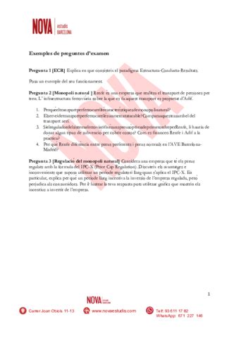 Exemples De Preguntes De Examen Novapdf