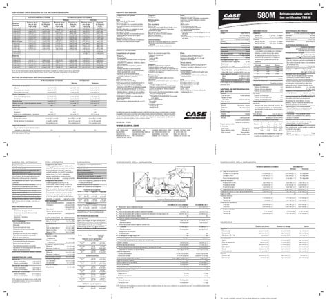 580 M Serie 3 Hoja De Especificaciones En Español Pdf Bienes