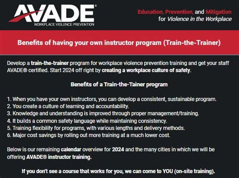 Train The Trainer Instructor Programs For You And Your Agency Avade® Training