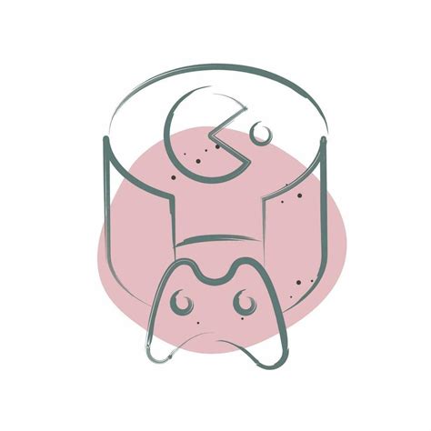 Icon Vr Game Related To 3d Visualization Symbol Color Spot Style Simple Design Editable