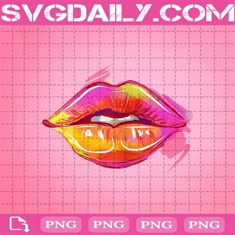 Womens Sexy Colorful Graphic Lips Png Svgdaily Daily Free Premium Svg
