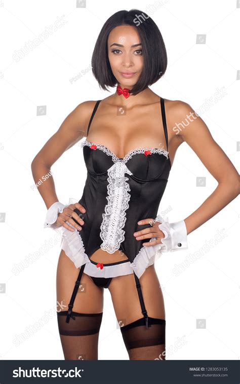 Sexy Woman Tuxedo Outfit Stock Photo 1283053135 Shutterstock