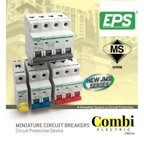 Eps Mcb 1 Pole 2 Pole 6ka Type C Mcb Jms Series 6a 10a 16a