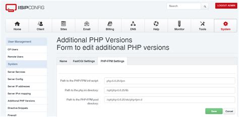 How To Install Php As Additional Php Fpm Fastcgi For Ispconfig