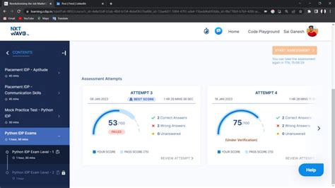 Sai Ganesh On Linkedin Waiting Nxtwave Ccbp Idp Examresults