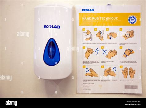 Ecolab Hand Wash Terminal With Washing Guide Diagram At St Marys