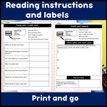 Functional Reading Skills With Instructions And Labels Life Skills High Babe