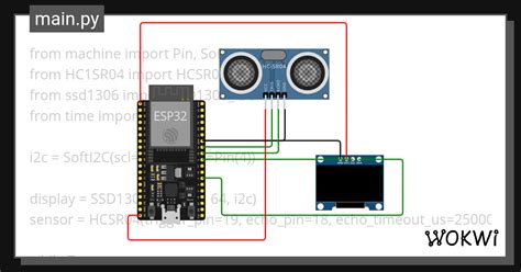 Oled Con Ultrasonico Wokwi Esp32 Stm32 Arduino Simulator
