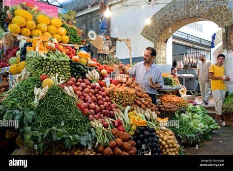 Morocco Tangier Tetouan Region Tangier Medina Market Fruit And