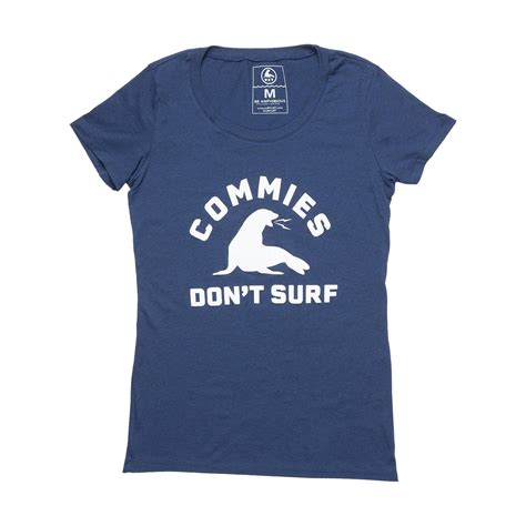 Womens Commies Dont Surf Triblend Tee