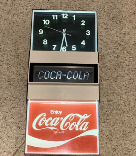 Mavin Vintage Lighted Coca Cola Clock Moving Message