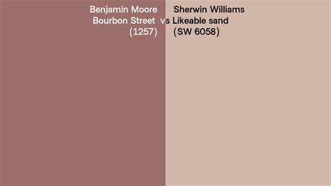 Benjamin Moore Bourbon Street 1257 Vs Sherwin Williams Likeable Sand