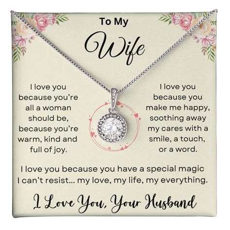 To My Wife I Love You Because Eternal Hope Necklace Aunt