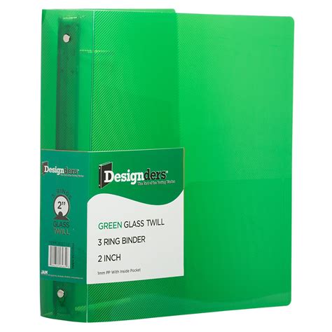 Jam Paper Heavy Duty 2 3 Ring Flexible Poly Binders Green 820t2gr