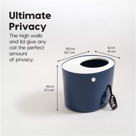 Iris Usa Large Stylish Round Top Entry Cat Litter Box