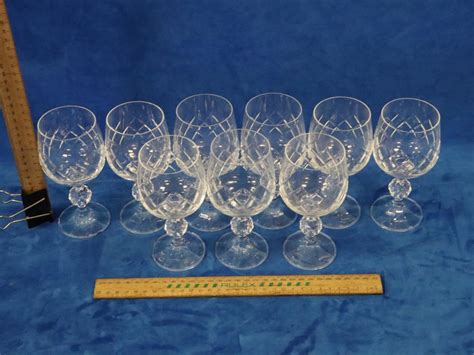 Lot 9 Crystal Stemmed Wine Glasses
