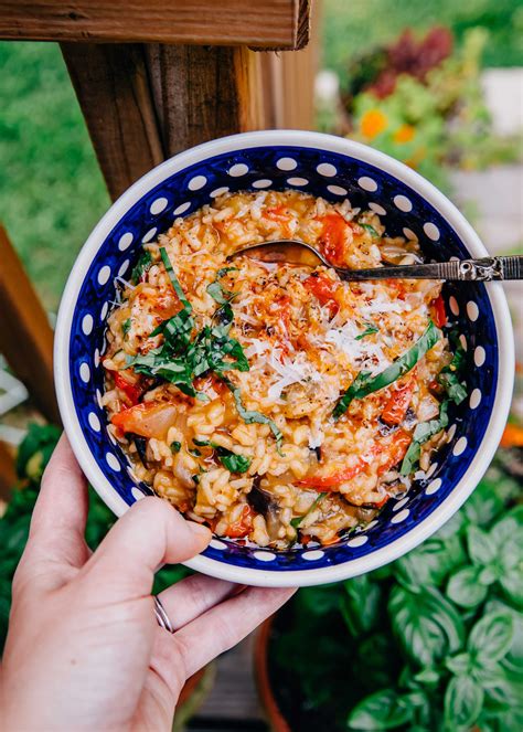 Summer Eggplant Risotto Well And Full