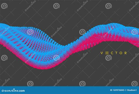 Molecular Wave Abstract Background With Dynamic Particles Layer Of Cells Connection Structure