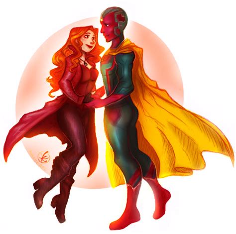 Wandavision Drawing Scarlet Vision Fan Art 44209191 Fanpop