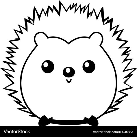 Cute Hedgehog Cartoon Character Of Funny Vector Image