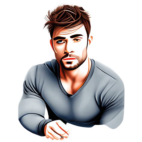 Handsome Hunk Digital Graphic Creative Fabrica