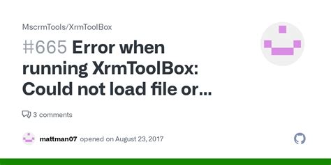 Error When Running Xrmtoolbox Could Not Load File Or Assembly
