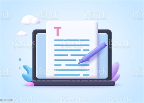 편집 가능한 온라인 문서 개념입니다 창의적인 글쓰기 스토리텔링 카피라이팅 온라인 교육 3d 벡터 그림입니다 블로깅에 대한 스톡