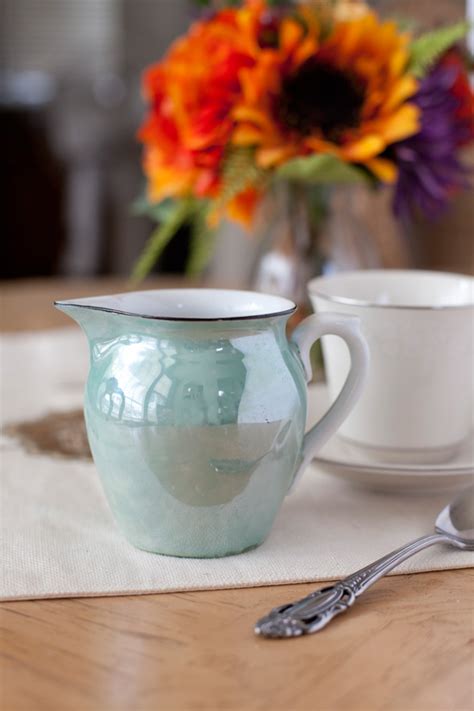 Mini Carnival Glass Pitcher Cottage Style Decorating Renovating And