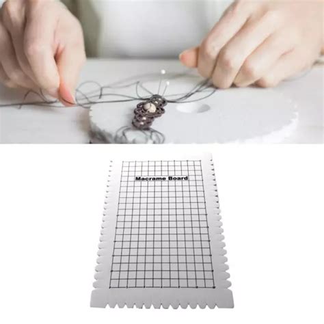 FOAM WOODEN MACRAME Board With Grids DIY Securing Knotting Cord Bracelet PicClick UK