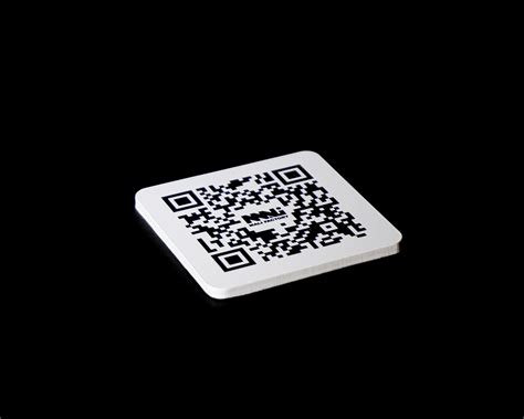 Qr Code Flat Square White Plexiglass Scannable Restaurant Menu Bar