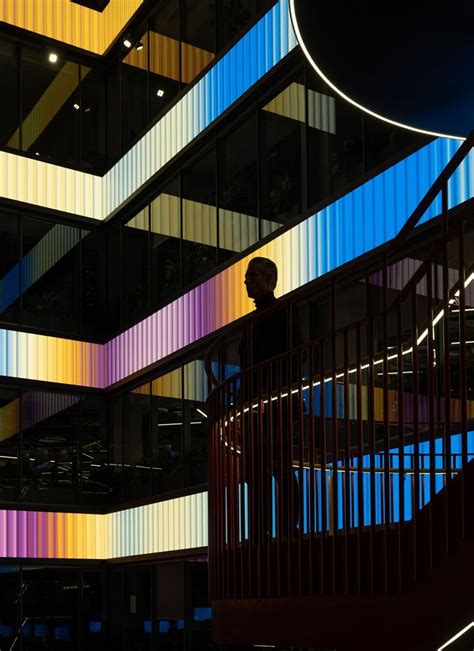 Colorful Data Visualization Making Space Wayfinding Signage Installation Art