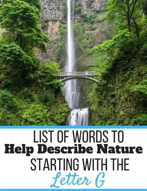 Nature Words That Start With G Self Development Journey