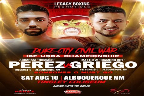Max Boxing News Abraham Perez Vs Matthew Griego Civil War