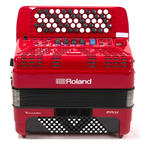 Roland Fr 1xb Compact Button Type V Accordion With Speakers Red