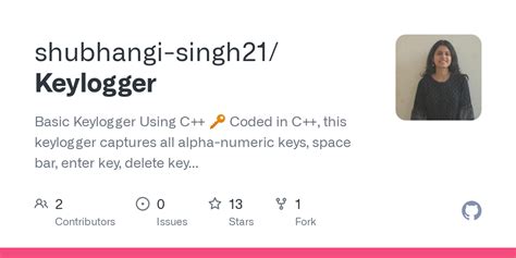 Github Shubhangi Singh21keylogger Basic Keylogger Using C 🔑 Coded
