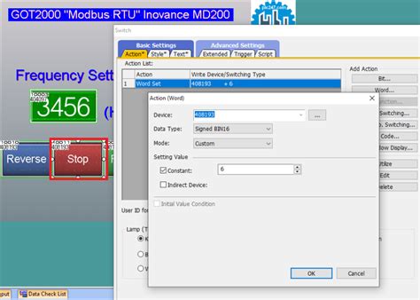 Mitsubishi HMI Modbus RTU Inovance MD200 Tutorial Plc247 Com